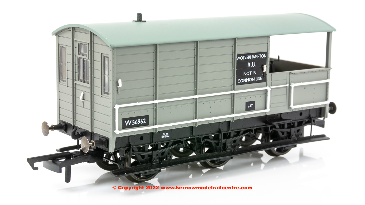OR76TOA004 WSL Oxford Rail GWR 6 Wheel Toad Brake Van W56962