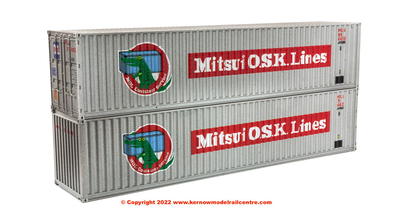 4F-028-103 Dapol 40ft Container Twin Pack - Mitsui Lines wth