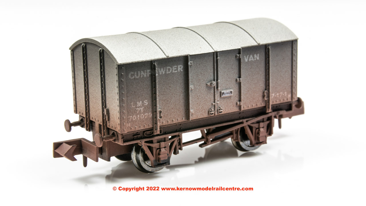 2F-013-074 WSL Dapol Gunpowder Van Number 701029 LMS Weathered