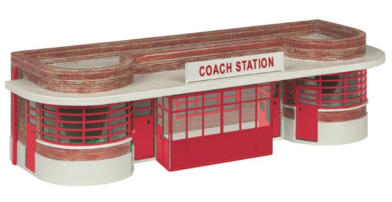 44-1006R Bachmann Scenecraft Bus and Coach Station Red