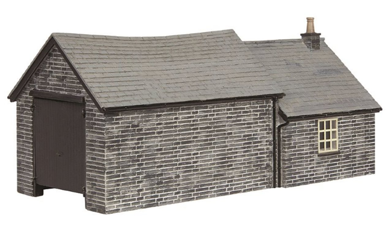 44-1007B Bachmann Scenecraft Stone Shed and Store Black