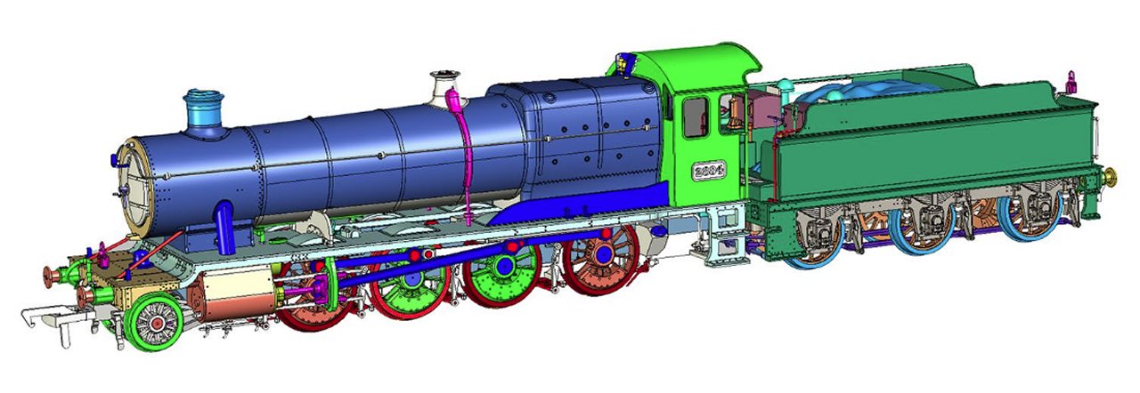 4S-009-004S Dapol 28xx Steam Loco number 2884 GWR Shirtbutton