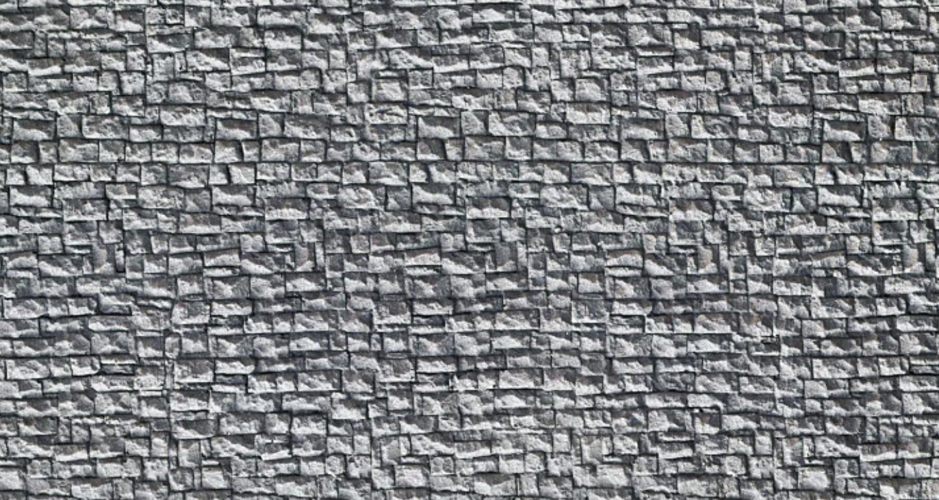 58255 Noch Extra Long Quarrystone Wall Hard Foam 65 x 12.5 cm