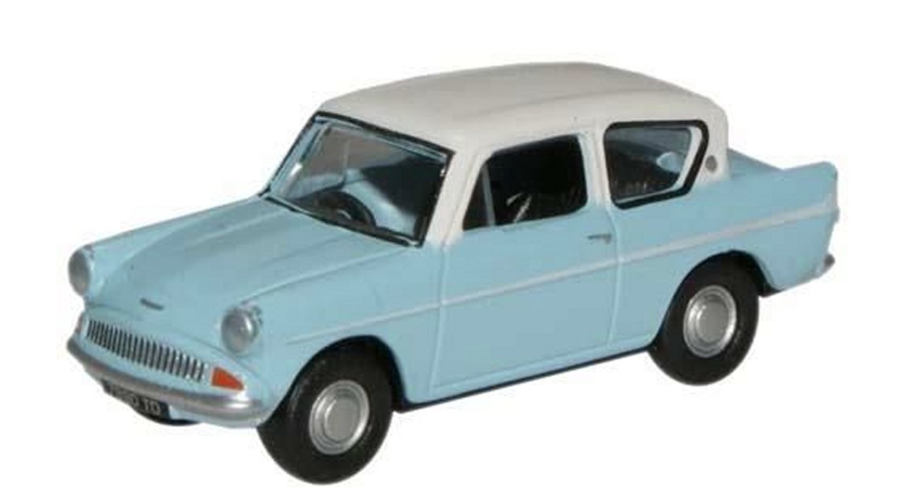 76105007 Oxford Diecast Ford Anglia Blue-White