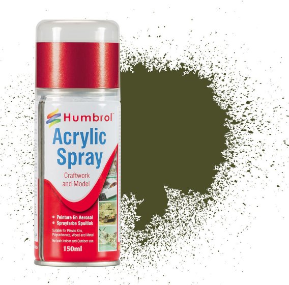 AD6155 # Humbrol number 155 Olive Drab Matt Spray 150 ml