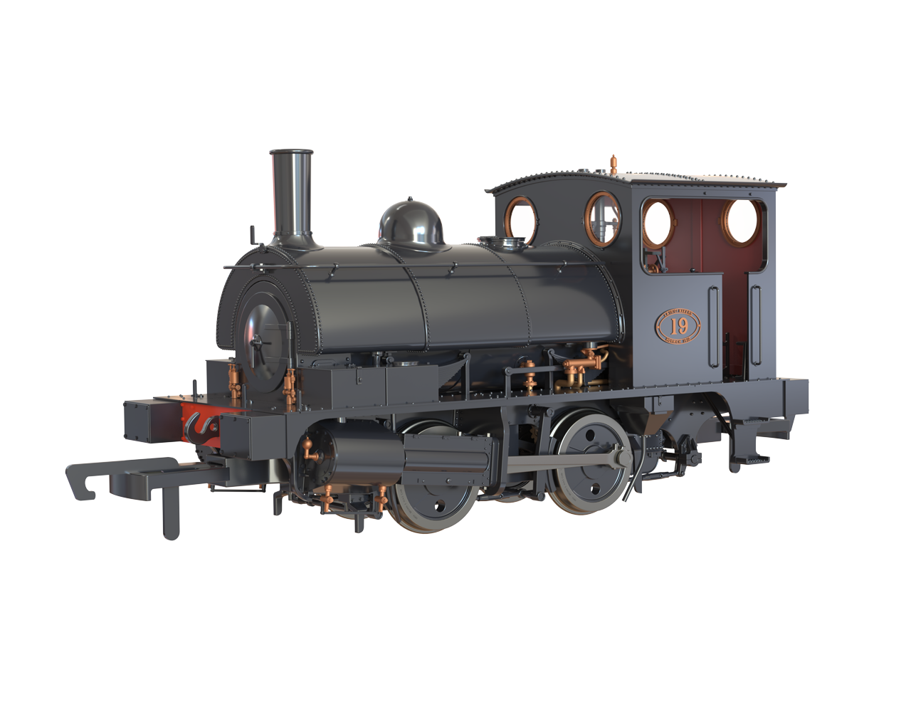 C1028S Clark Railworks L&Y Class 21 Pug No.19 L&Y Plain Black
