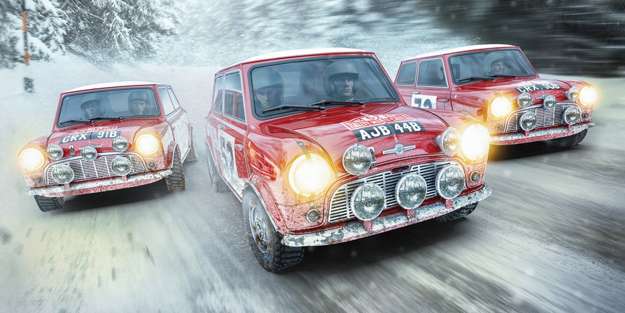 C4488A Scalextric 1965 Monte Carlo Rally Mini Triple Pack