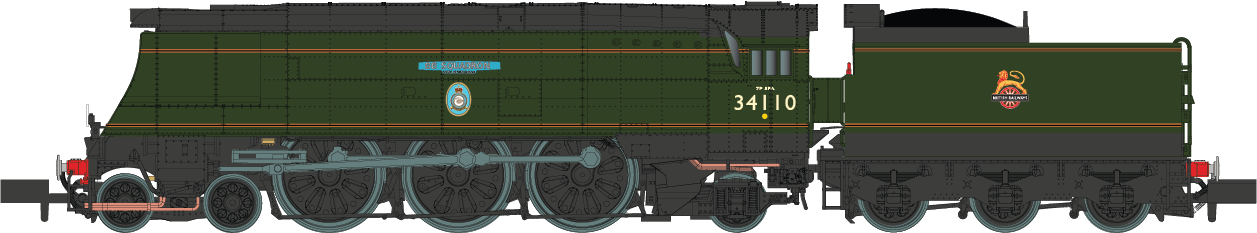 2S-034-003 Dapol Battle of Britain Steam Loco 34063 229 Squadron