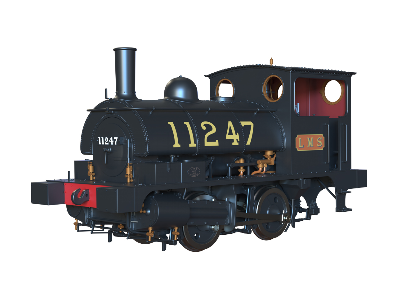 E1041 Clark Railworks L&Y Class 21 Pug No.11247 LMS Black