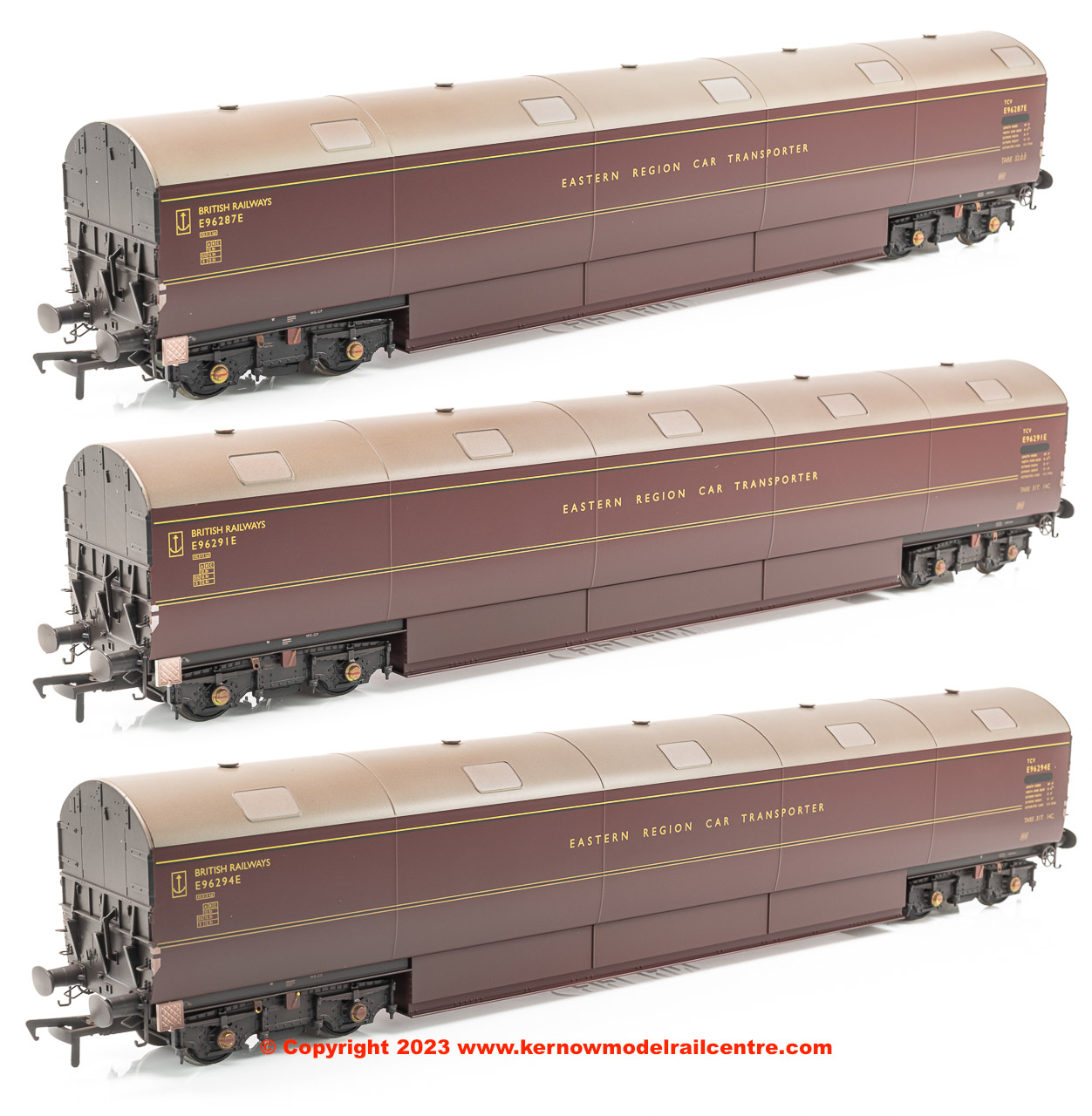 9622 Heljan Newton Chambers Car Transporter Pack - BR Maroon
