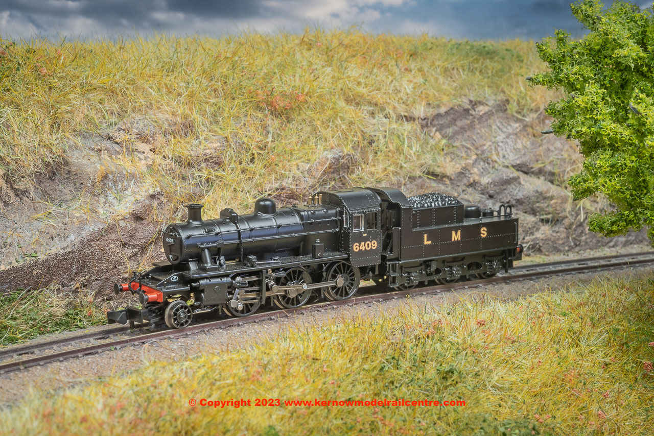 372-627B Graham Farish LMS Ivatt 2MT 6409 LMS Black