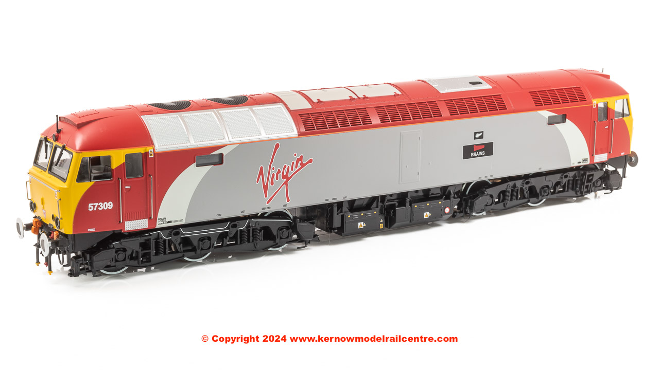 5707 WSL Heljan Class 57 Diesel Loco 57 309 Brains Virgin