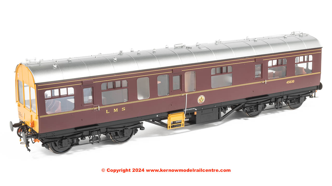 9107 Heljan LMS Inspection Saloon number 45030 in LMS Crimson