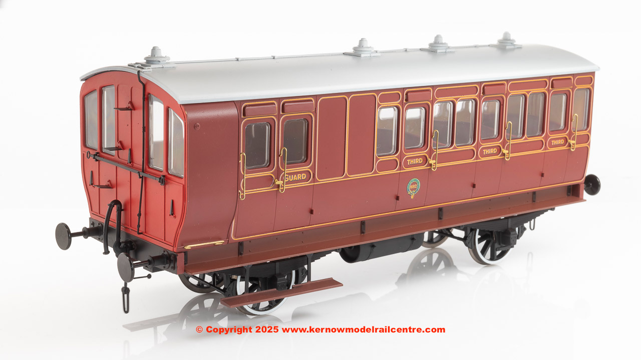 7P-020-581D Dapol Stroudley 4 Wheel Gas Lit Brake 3rd Brown